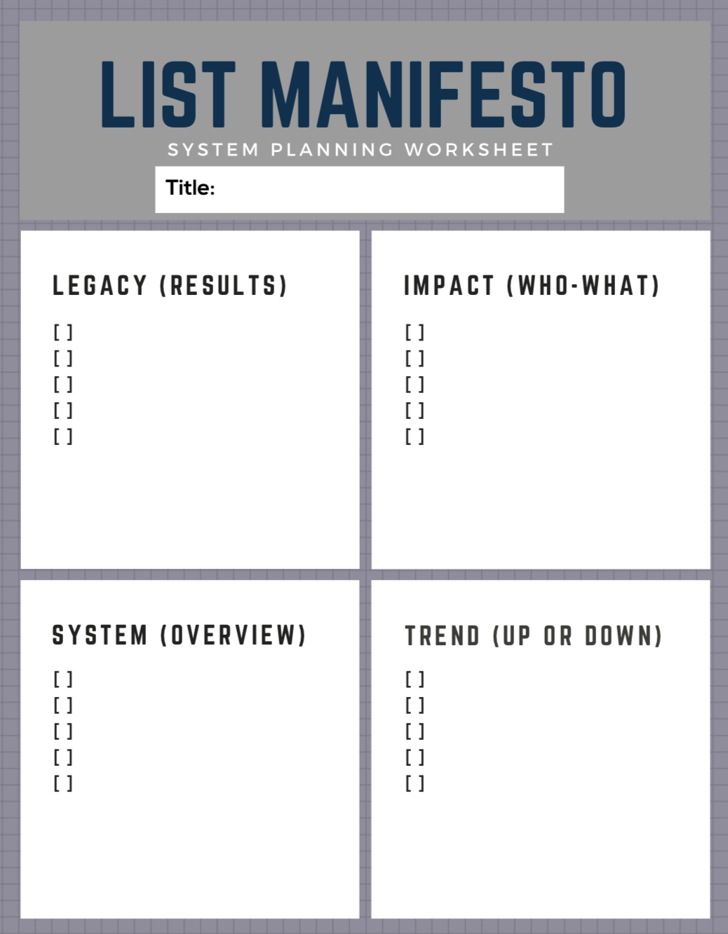 The LIST Worksheet